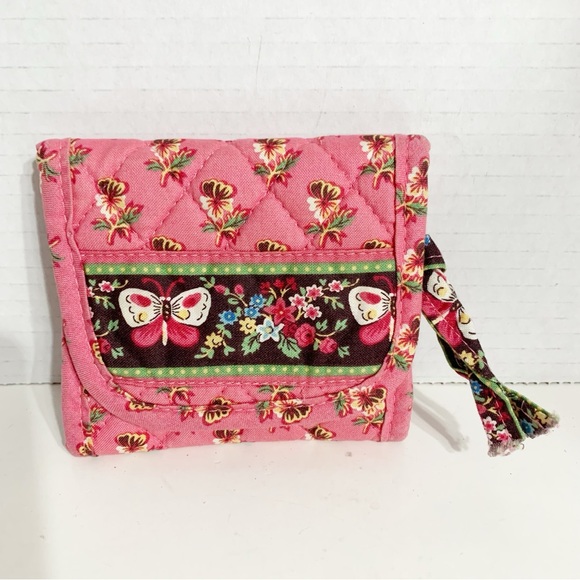 Vera Bradley | Bags | Vintage Vera Bradley Quilted Pocket Wallet Pink ...